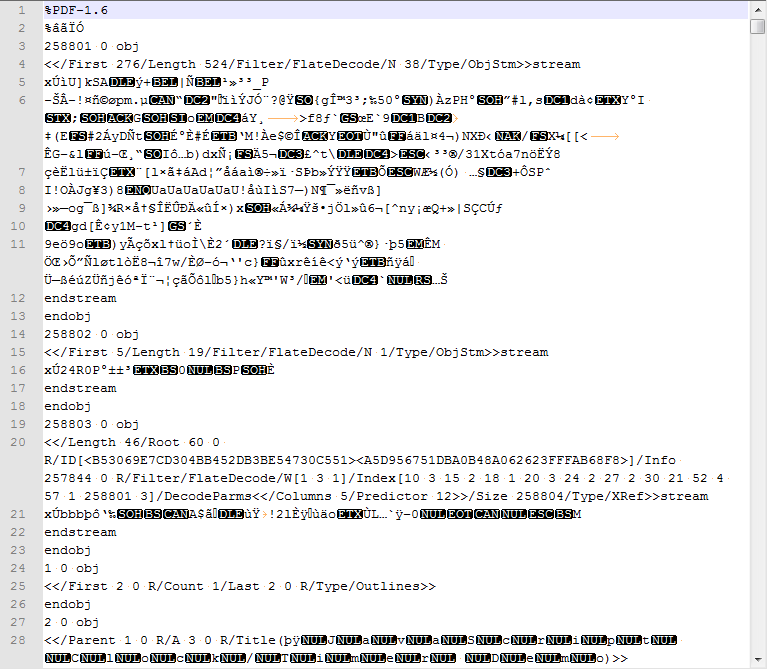 How to view PDF objects