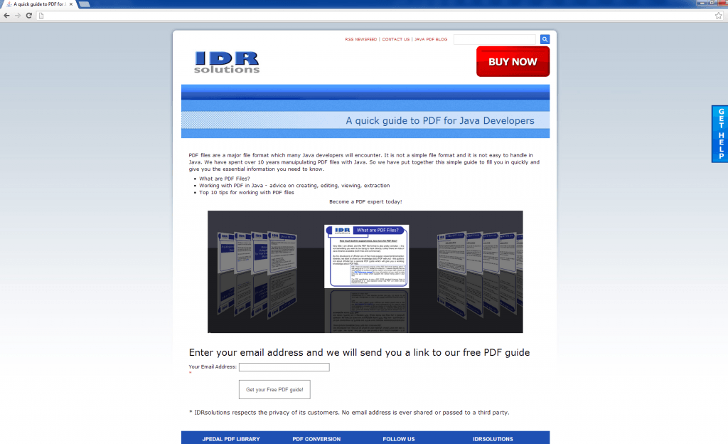 Screenshot - Java PDF Blog