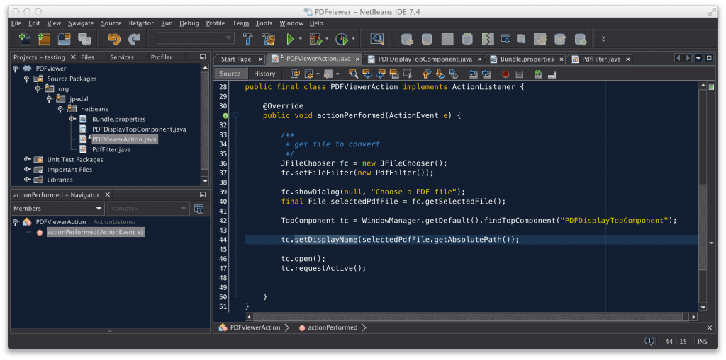 file chooser - Java PDF Blog