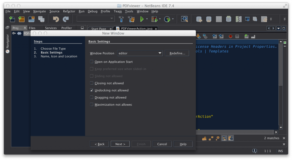 window options - Java PDF Blog