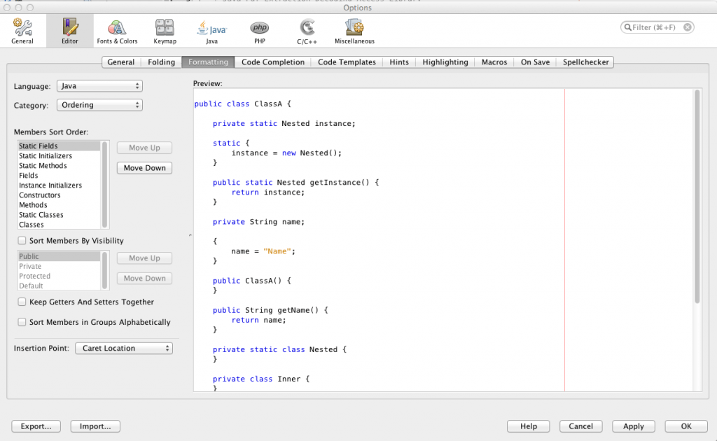 5 Java Formatting options in NetBeans you probably missed