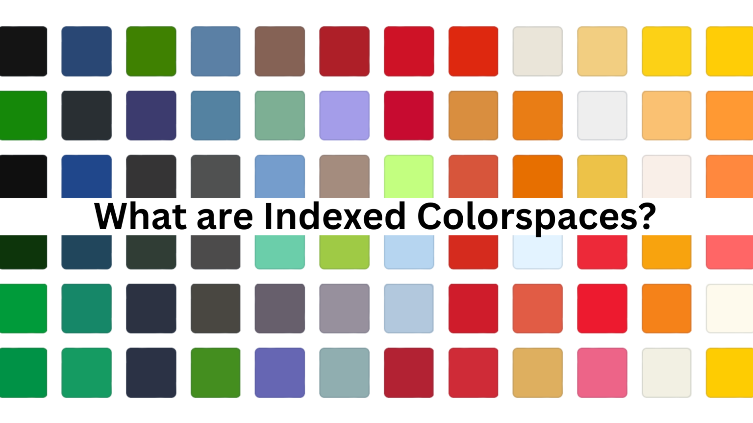 What are Indexed Colorspaces?