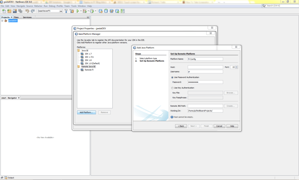 Remotely deploy projects to the Raspberry Pi using NetBeans IDE