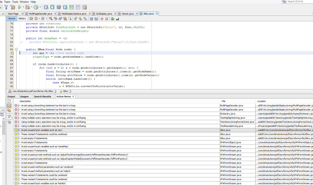 Java testing using FindBugs and PMD in NetBeans