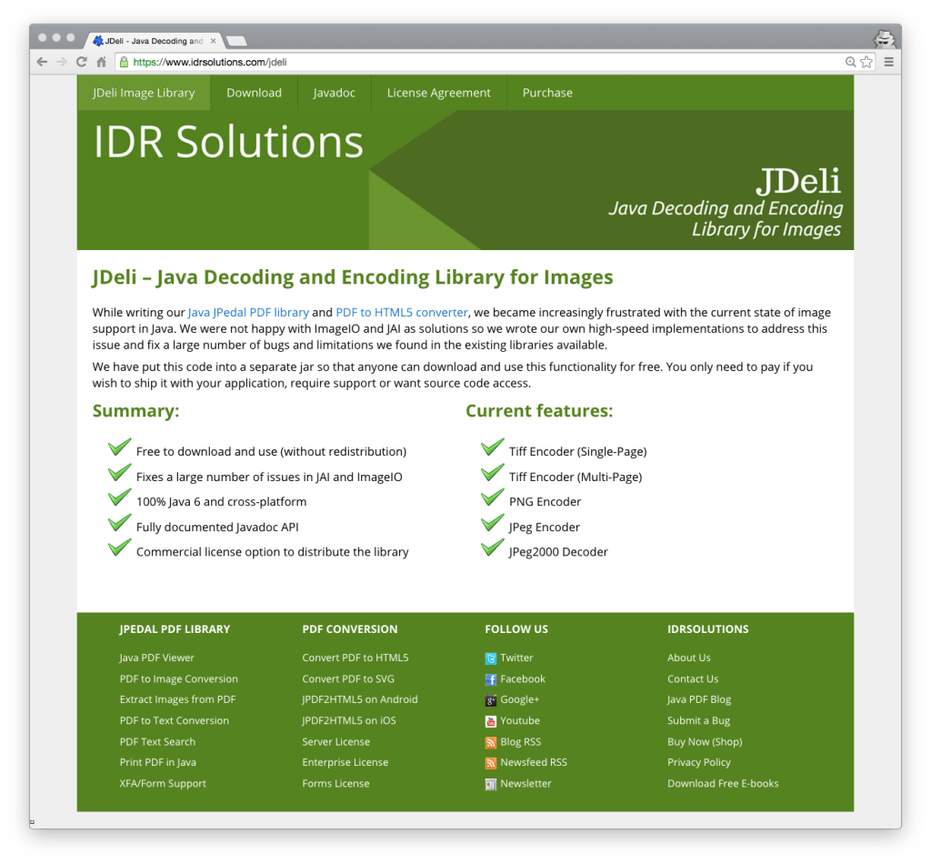 JDeli website - Java PDF Blog