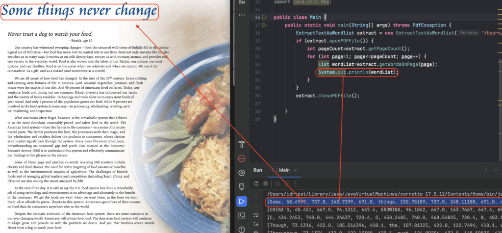 How to extract text from PDF files in Java