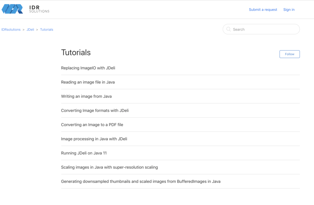 support docs for JDeli - Java PDF Blog