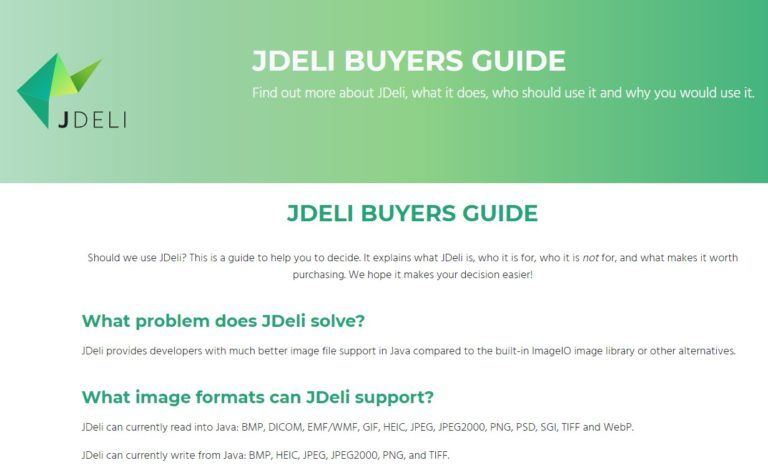 JDeli Buyers Guide - Java PDF Blog