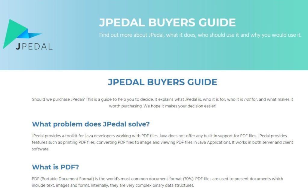 JPedal Buyers Guide - Java PDF Blog