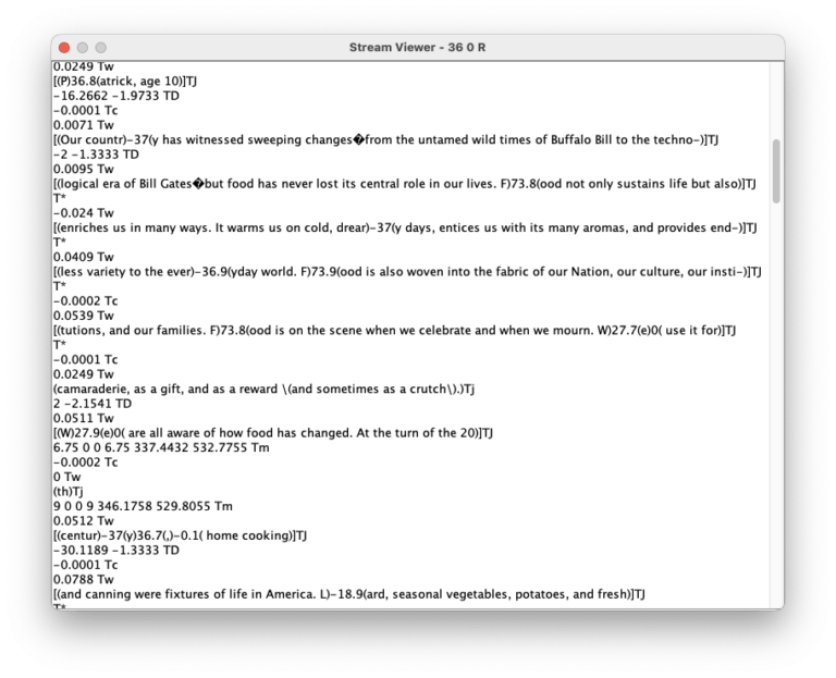 What is inside a PDF file?