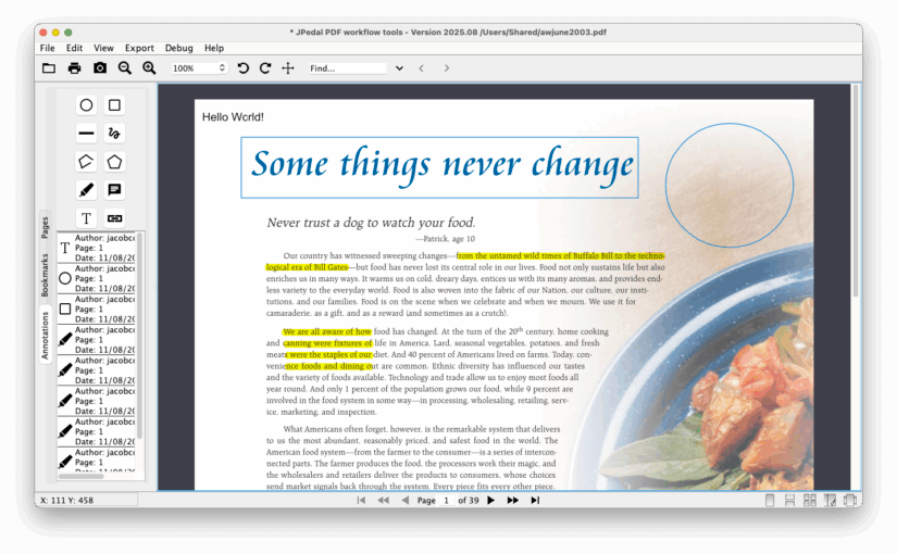 How to add annotations to a PDF file
